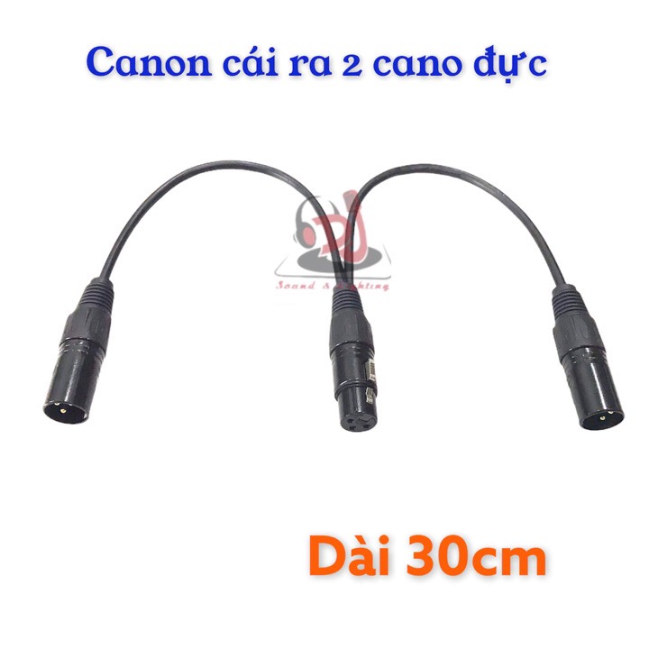 Canon female signal splitter into 2 male canon connectors, 30cm long ...
