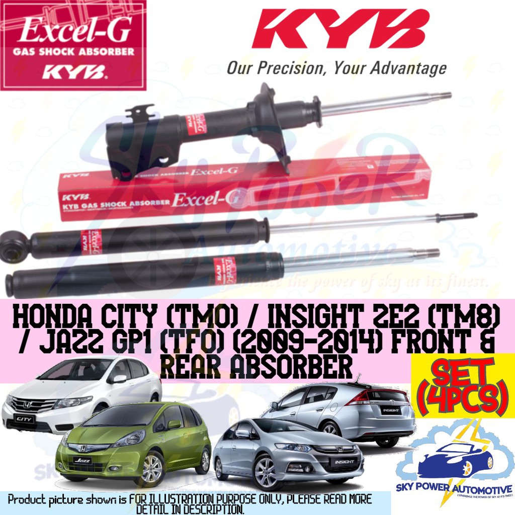 HONDA CITY (TMO) / INSIGHT (TM8) / JAZZ GP1 (TFO) (2009-2014) KAYABA (KYB) EXCEL-G GAS SHOCK ...