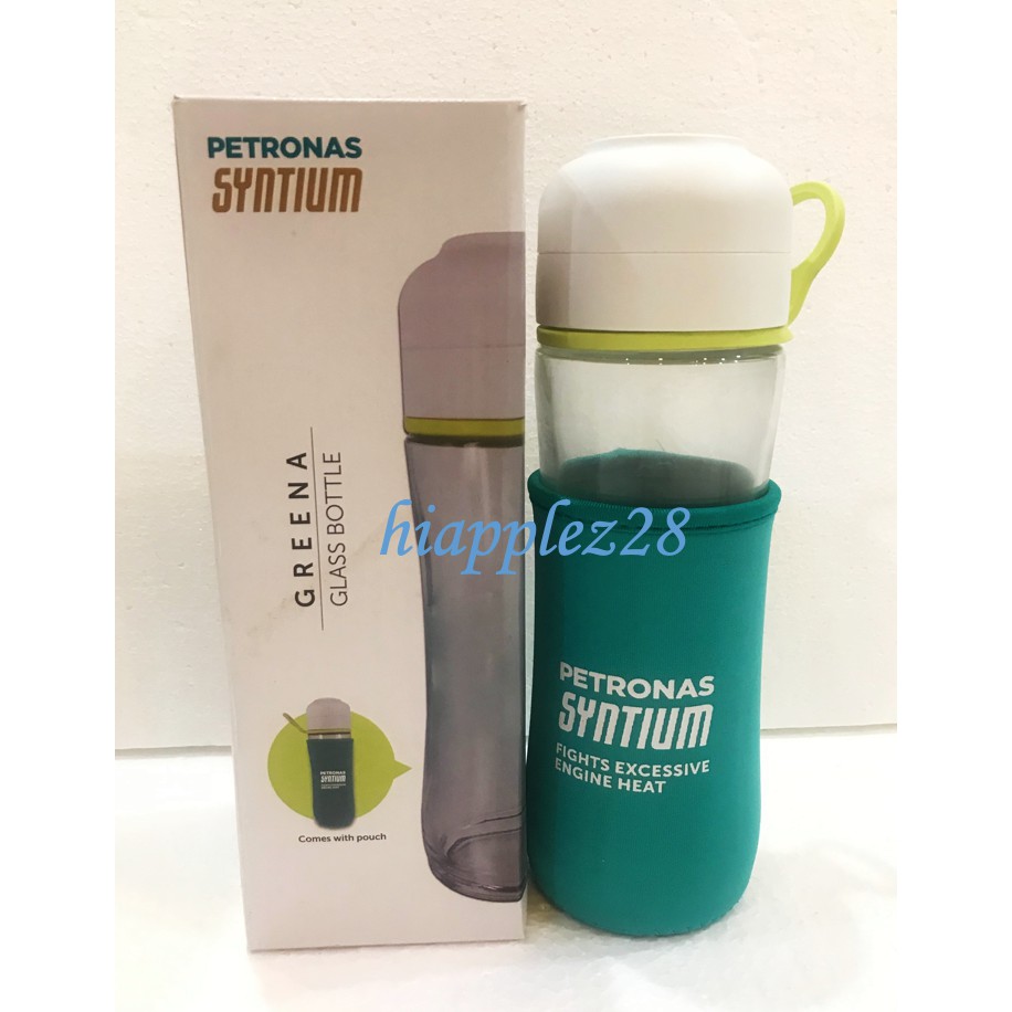 500ML Glass Bottle Greena GLASSLOCK Petronas Syntium (ORIGINAL ...