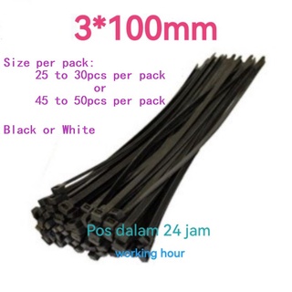 Premium Nylon Cable Tie 3mm*100mm or 120mm Pengikat Wayar Kabel Tie ...
