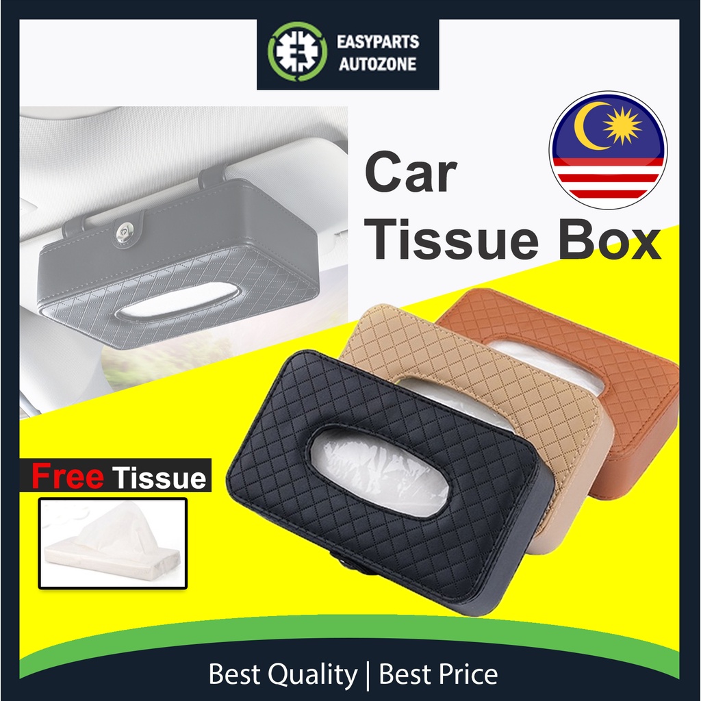 Autozone Car tissue box Kotak Kertas Tisu Kereta leather car tissue box ...