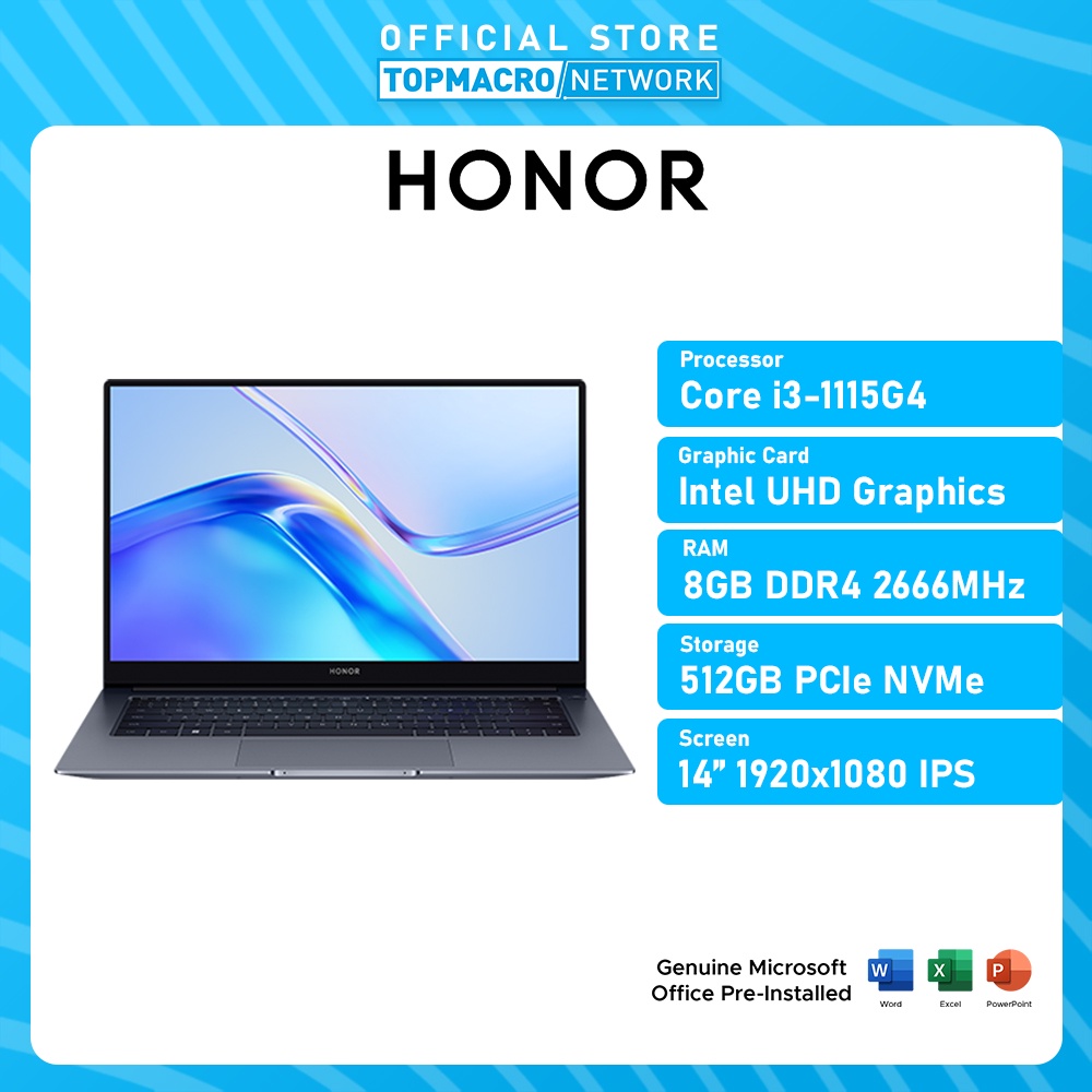 HONOR MAGICBOOK X14 (HON-5301ADRQ - NEW 2022) LAPTOP (i3-1115G4, 8GB ...