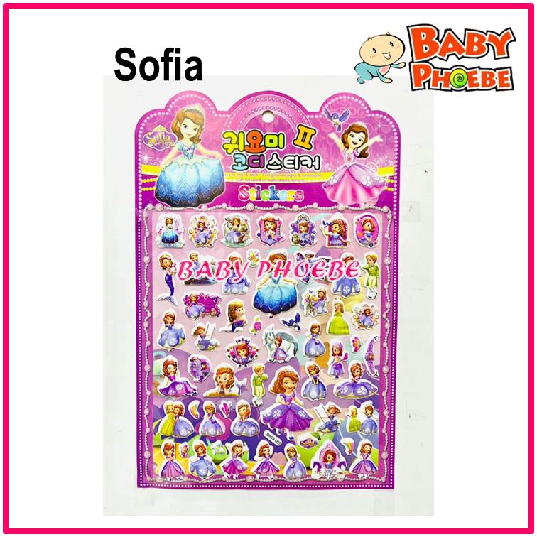 Cartoon/ Disney 3D Sticker [A4 Size] Kids Cartoon Stickers Children ...