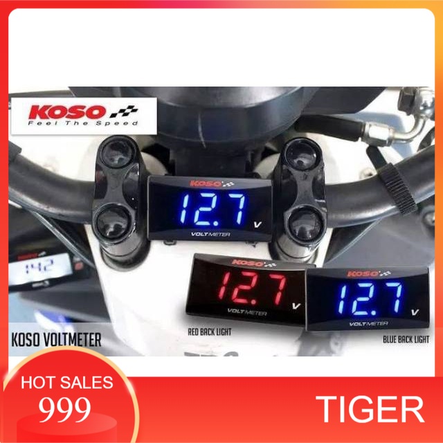 KOSO Volt Meter Voltmeter Car Motorcycle Lorry Voltage Reader Display ...