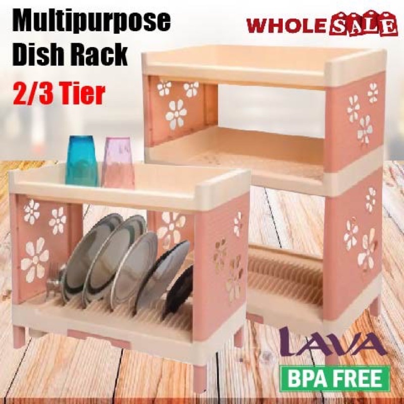 LAVA (3375-2/3375-3)Multipurpose Dish Rack With Drainer/Rak Pingan ...