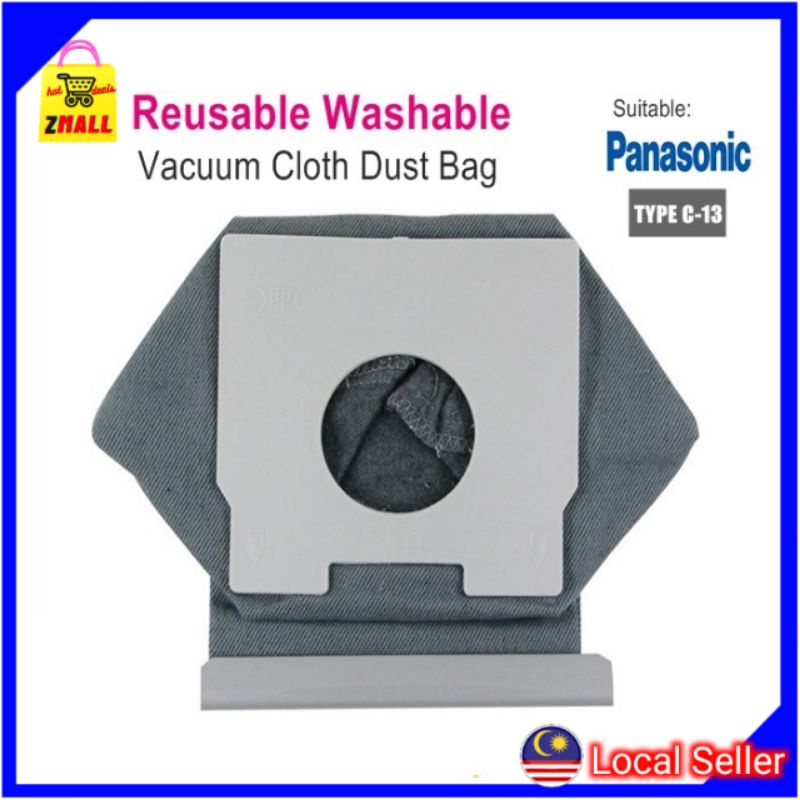 💥[READY STOCK]💥 Panasonic TYPE C-13 Vacuum Cloth Dust Bag, Reusable ...