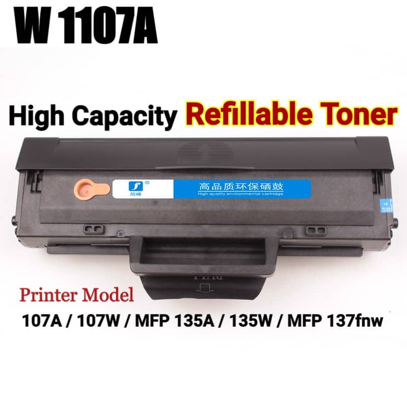 Refillable Compatible to HP W1107A 107A Cartridge for HP 107A 107W MFP ...