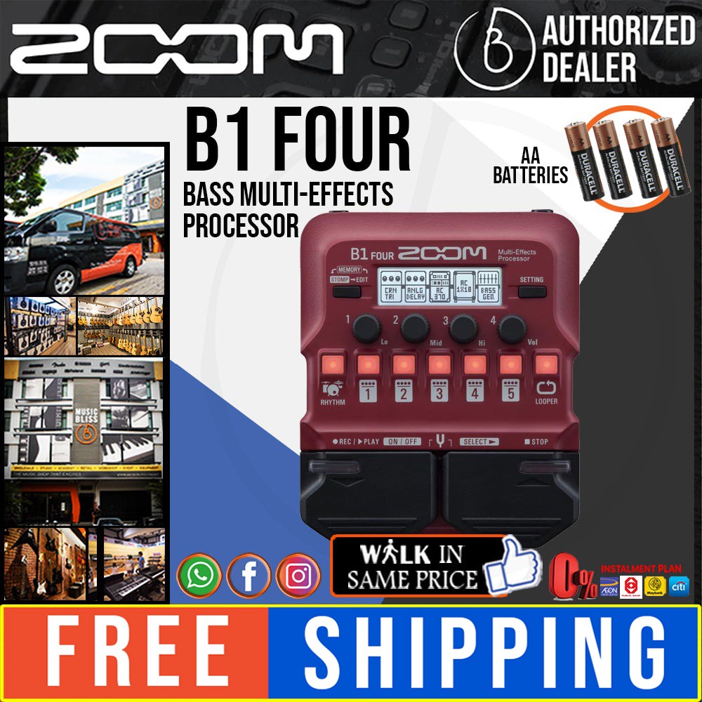 Zoom B1 FOUR Bass Multi-effects Processor (B1FOUR) | Shopee Malaysia