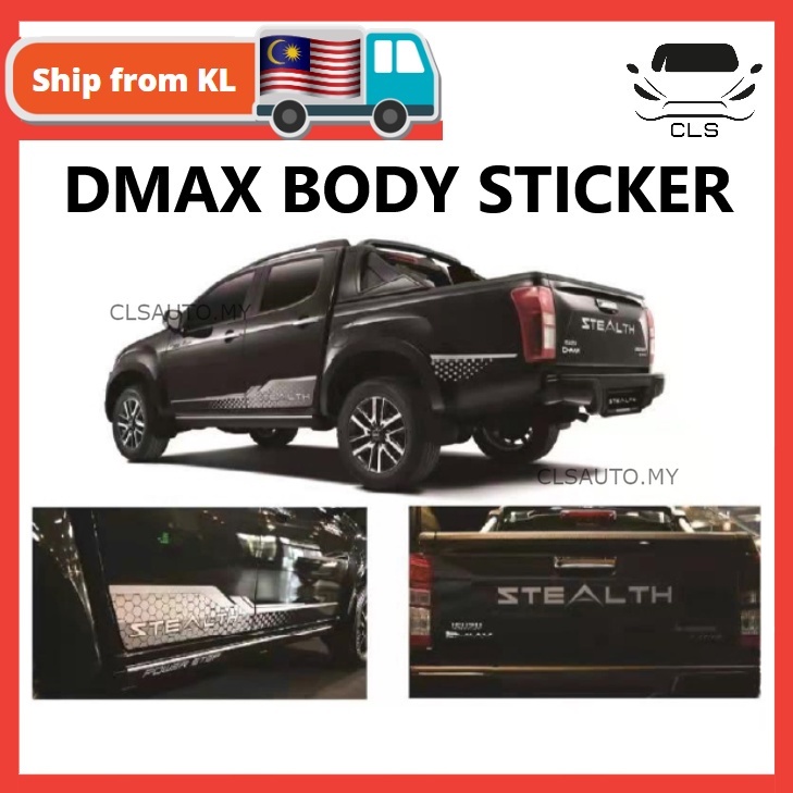 ISUZU DMAX STEALTH Sticker Car Body Side Front Rear Decal - DMAX 03 ...