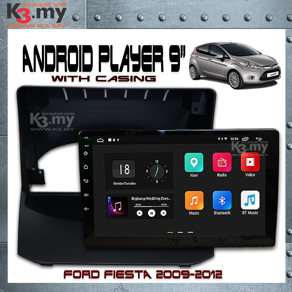 Ford Fiesta 2009 9'' 1+16G Wifi Android Player with Casing (Socket with ...