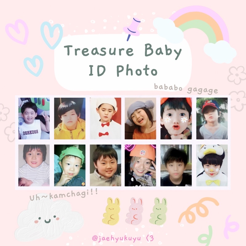 Treasure ID Photo ‘Baby Pic / Pre-Debut’ 12 Members | Shopee Malaysia