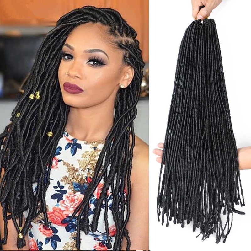 Synthetic Hair Extensions Hemp Rope Braids Crochet Hair Dreadlocks ...