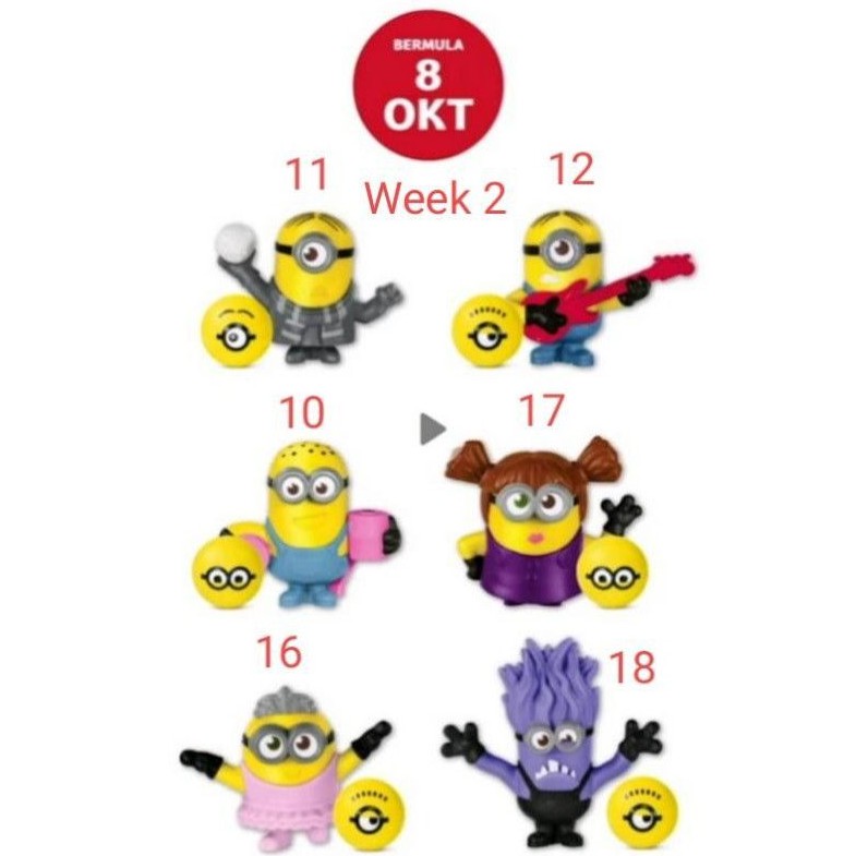 💥Ready Stock💥Week 2 8 Oct 20 McDonald's Happy Meal Minions The Rise Of ...