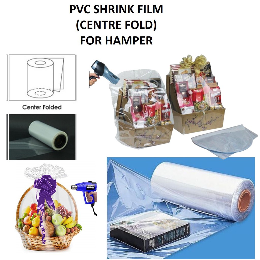 60cm, 65cm, 71cm dan 75cm Tube/ Centre Fold PVC Shrink X 5m / 10m / 20m ...