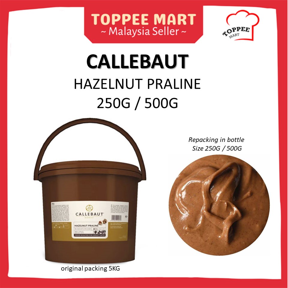 CALLEBAUT HAZELNUT PRALINE 50% REPACKING 250G 500G HAZELNUT PASTE LIQUID | Shopee Malaysia