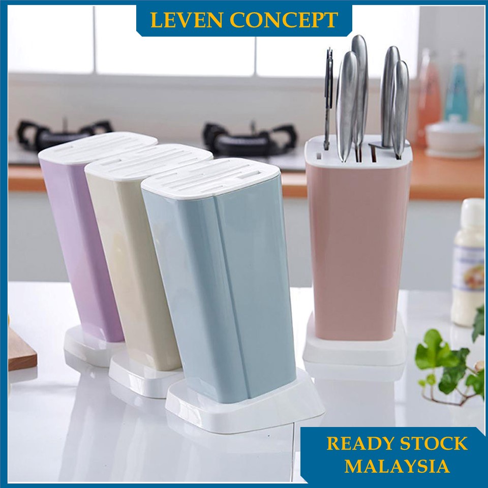 【Ready Stock】Modern Stylish Kitchen Knife Holder Plastic Knife Storage ...