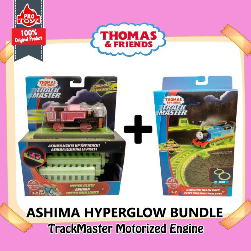 Thomas And Friends TrackMaster Motorized Engine ASHIMA HYPERGLOW BUNDLE ...