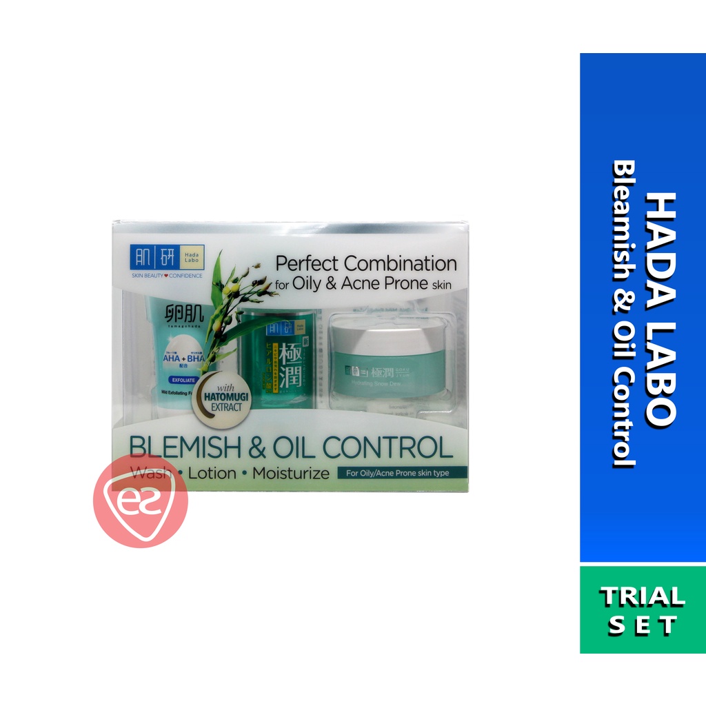 HADA LABO TRIAL SET BLEMISH & OIL CONTROL (FOR OILY/ ACNE PRONE SKIN ...