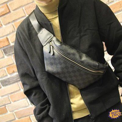 Beg lelaki Mens Leather Bag Push bag lelaki Men's Messenger bag chest ...