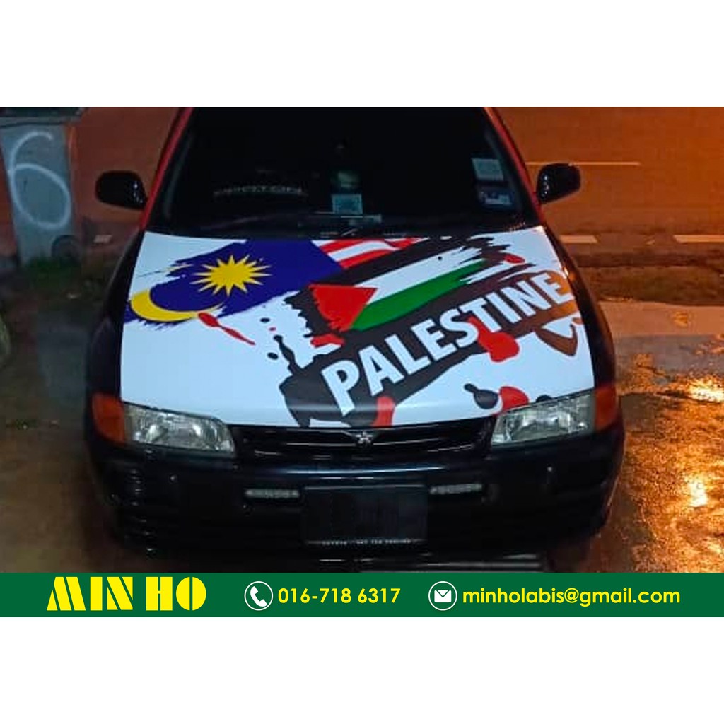 Malaysia & Palestine Sticker Bonet UV Printing (Custom Design) | Shopee ...