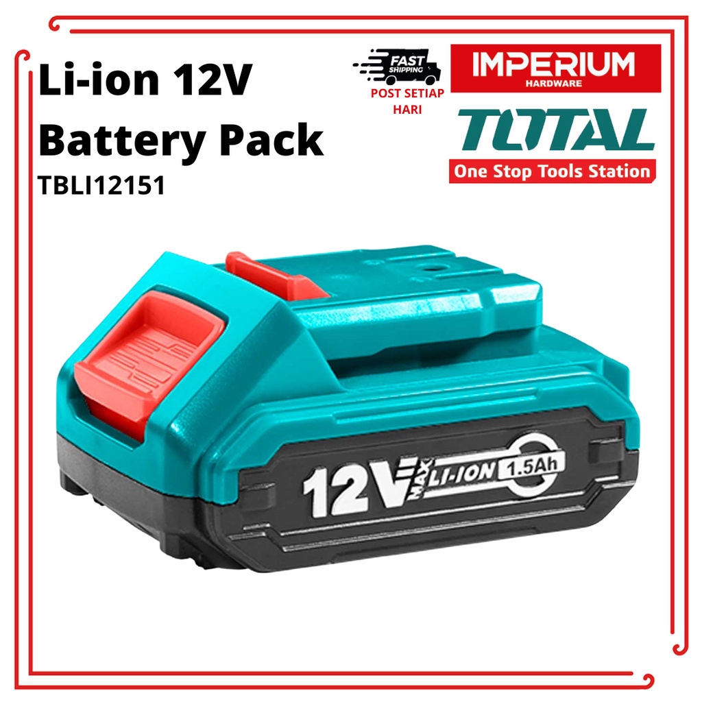 TOTAL Battery Pack 12V 1.5Ah / 20V 2.0Ah / 20V 4.0Ah / Total Fast ...