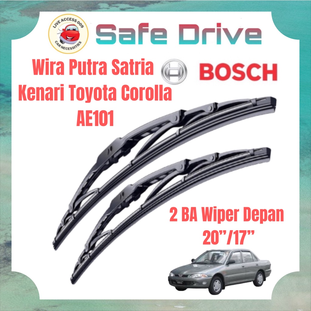 LA009 Proton Wira Putra Satria Perodua Kenari Toyota Corolla AE101 - Bosch Advantage Wiper Depan ...