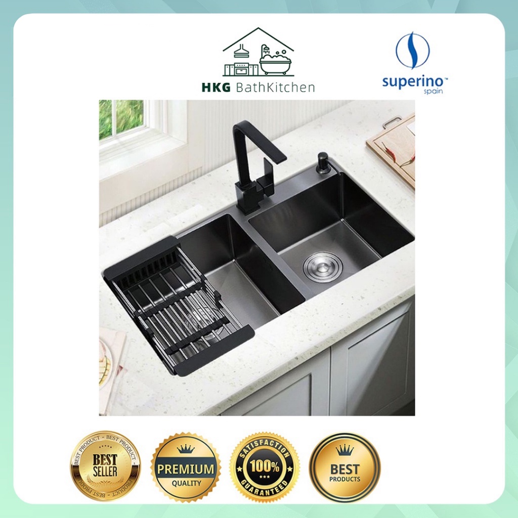 SUPERINO Handmade Stainless Steel Sink (SAW-38245-NB) | Shopee Malaysia