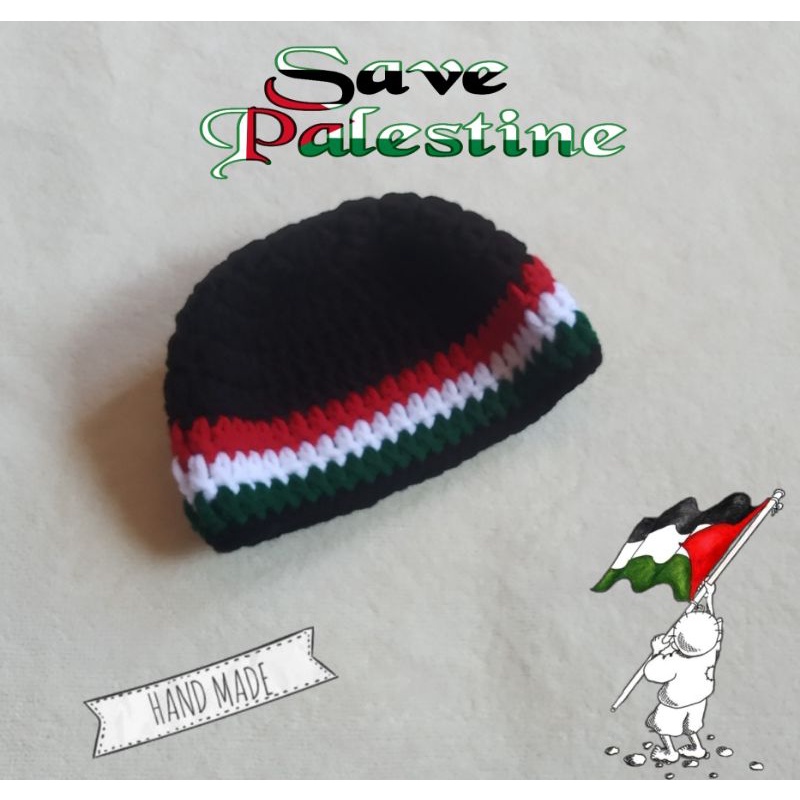 KOPIAH KAIT 🇯🇴🇯🇴🇯🇴 "SAVE PALESTINE" Baby Newborn Dan Kanak2 *Readystock ...