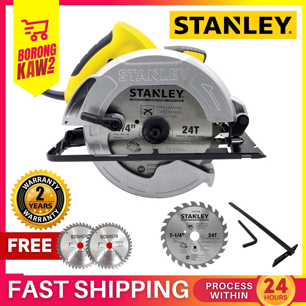 STANLEY SC16 Circular Saw Wood Cutter 1600W 7" / 185mm FOC 2Pcs 7" Saw ...