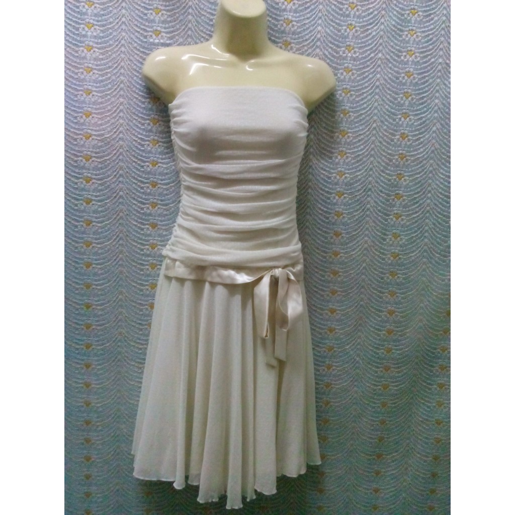 Beige Tube Dress (NEW) | Shopee Malaysia