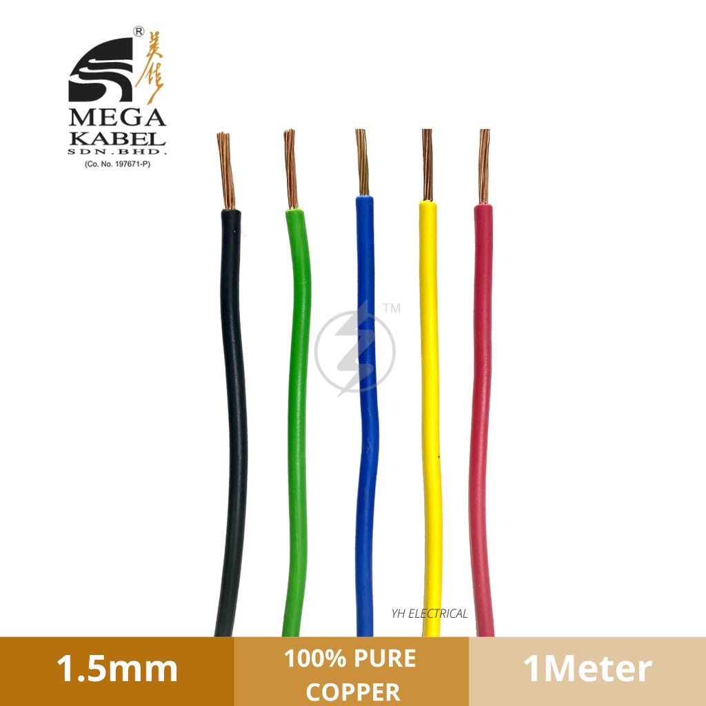 1 METER - MEGA 1.5mm (7/0.53mm) PVC Insulated Power Cable Wire ...