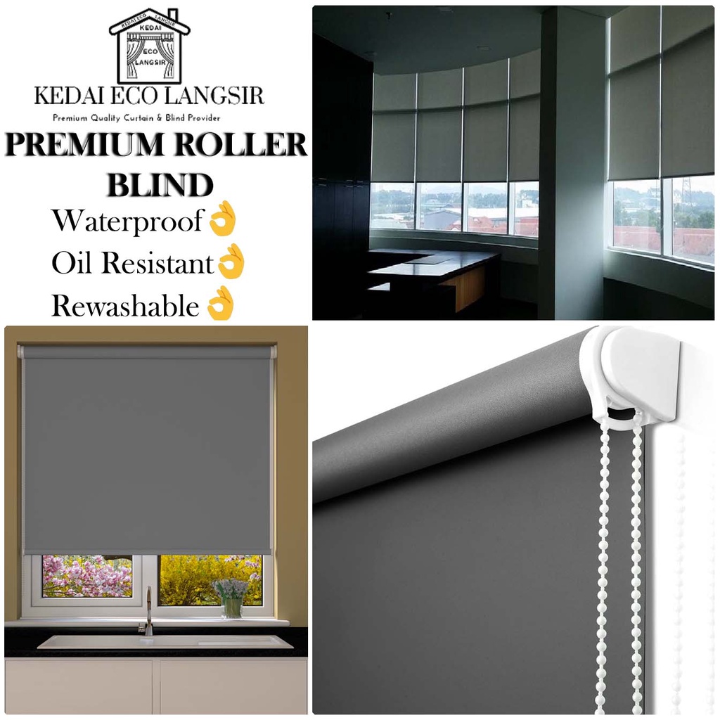 Ready Stock-Premium Roller Blinds / Blackout Blinds / Roller Blinds ...