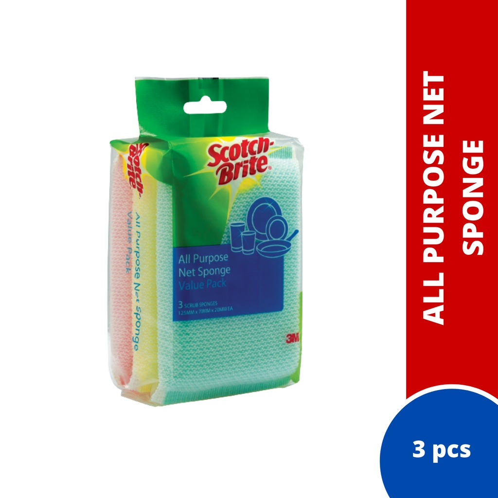 3M Scotch-Brite All Purpose Sponge (Metallic Sponge/Net Sponge ...