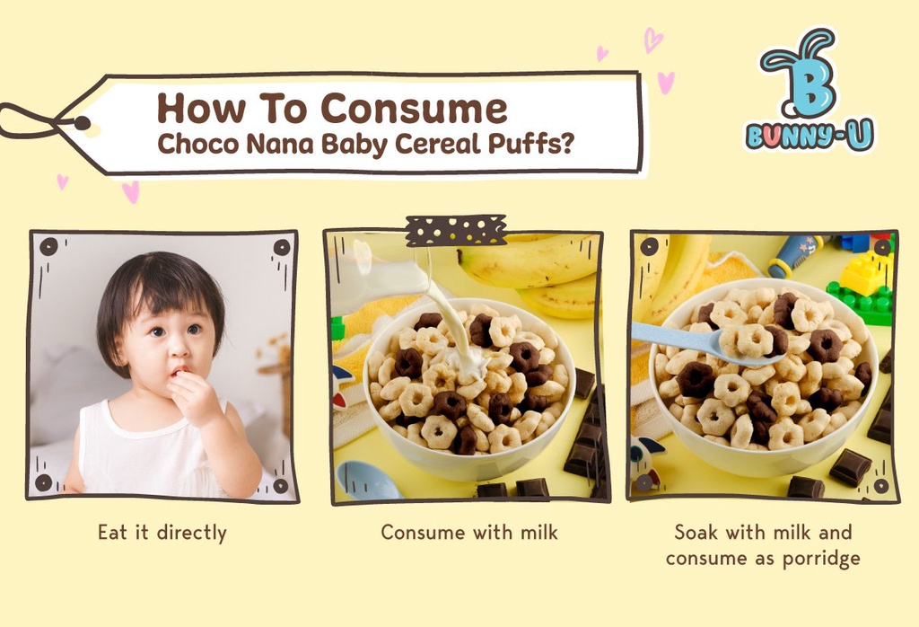 Signature Market Bunny-U Choco Nana Baby Cereal Puffs (60g) | Shopee Malaysia