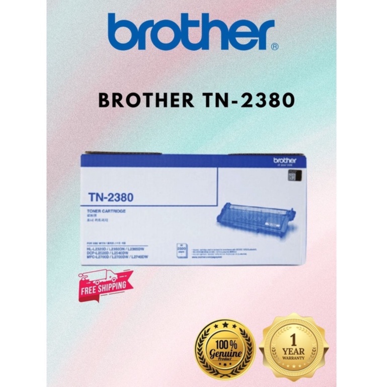 BROTHER TN-2380 ORIGINAL BLACK TONER CARTRIDGE | Shopee Malaysia