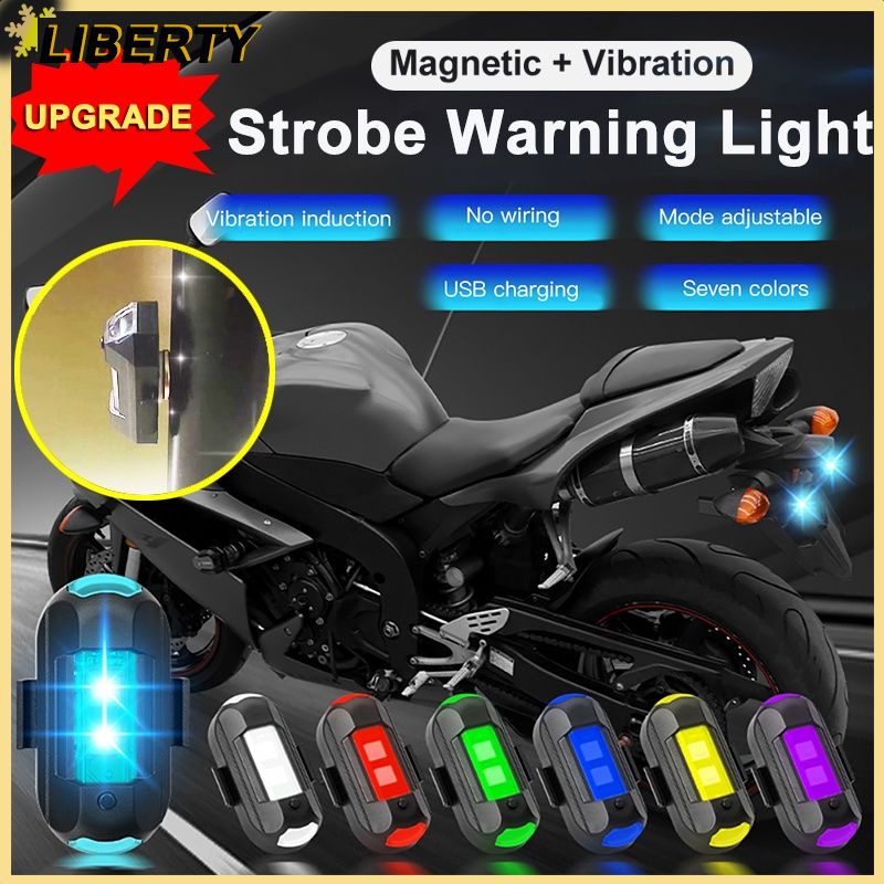 [LEY] usb rechargeable strobe motorcycle LED light with vibration ...
