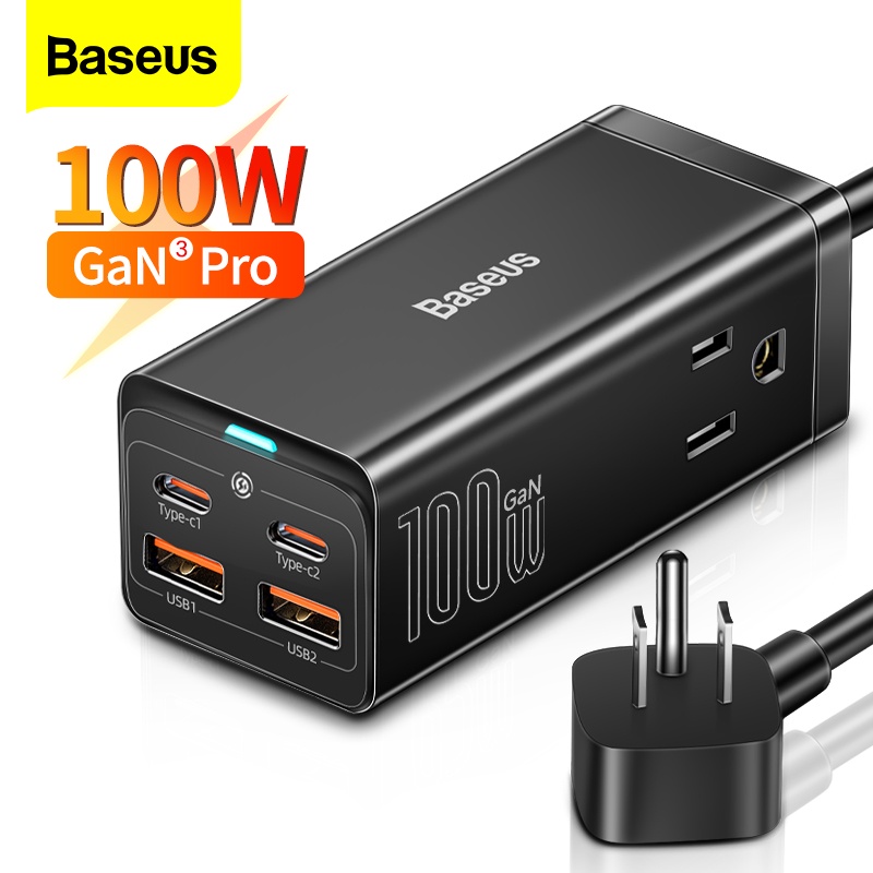 Baseus GaN3 Pro 100W Desktop Charger Quick Charge 4.0 QC 3.0 PD USB-C ...