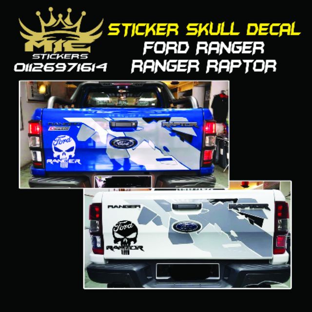 Sticker Ford Ranger & Ranger Raptor skull decal | Shopee Malaysia