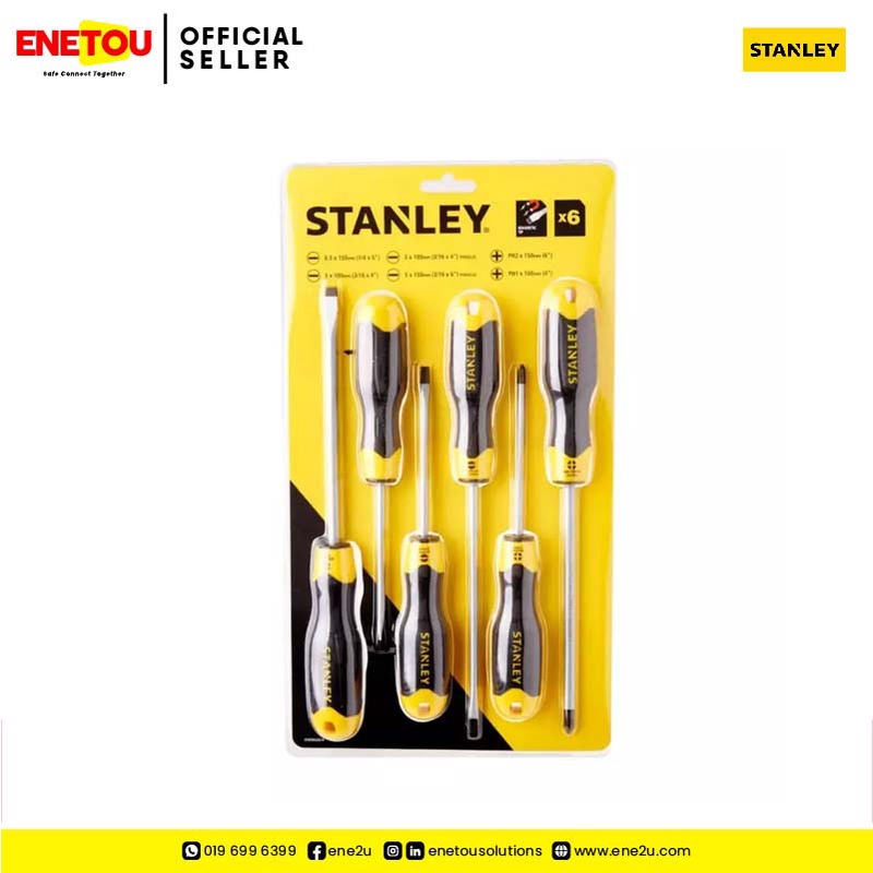 STANLEY STMT66672 (65-242-2) CUSHION GRIP™ SCREWDRIVER SET 6PCS ...