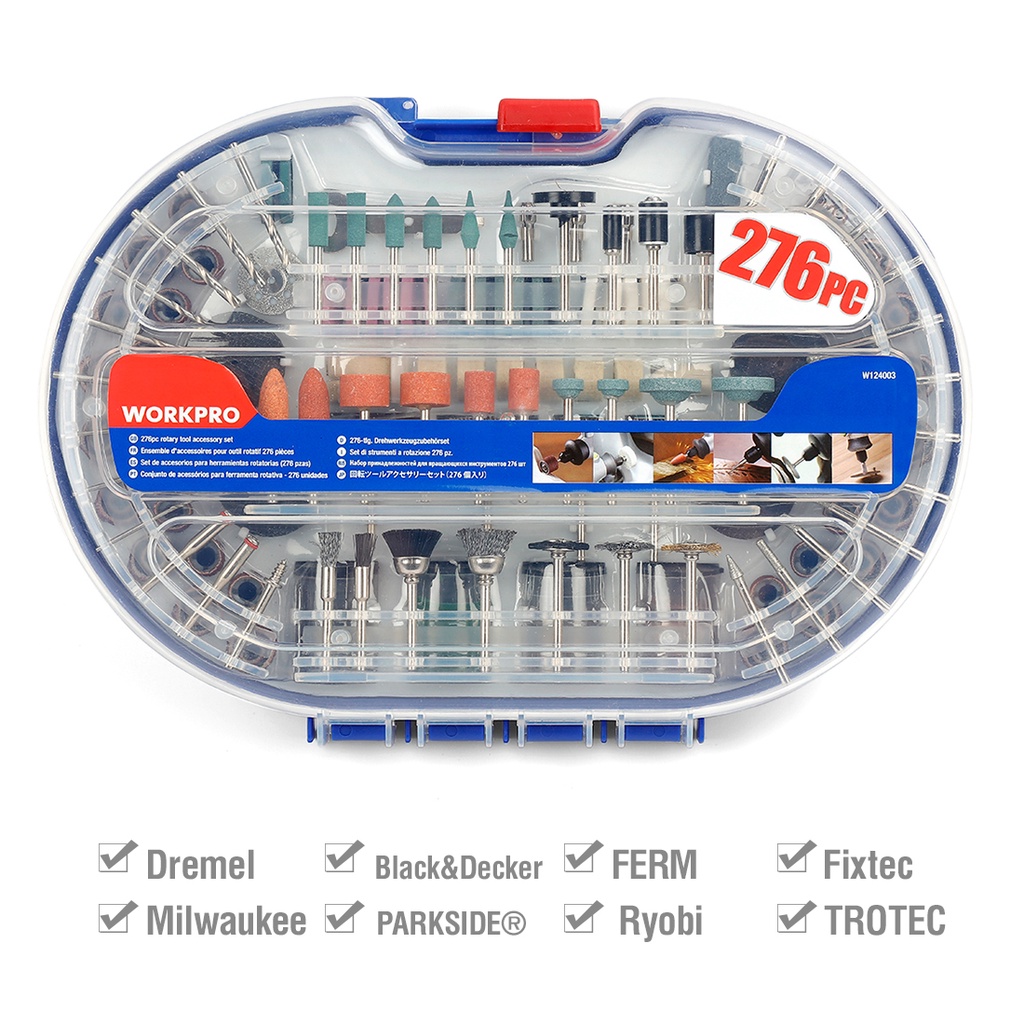 READY STCOK WORKPRO 276PCS Rotary Tool Accessories Rotary Tool Bits ...