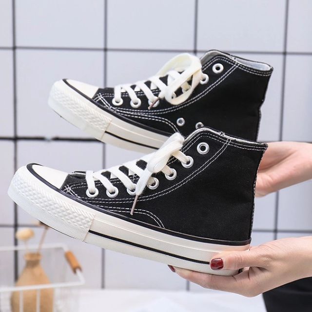 🔥Male🔥Plain KOL Canvas High Cut Shoe | Shopee Malaysia