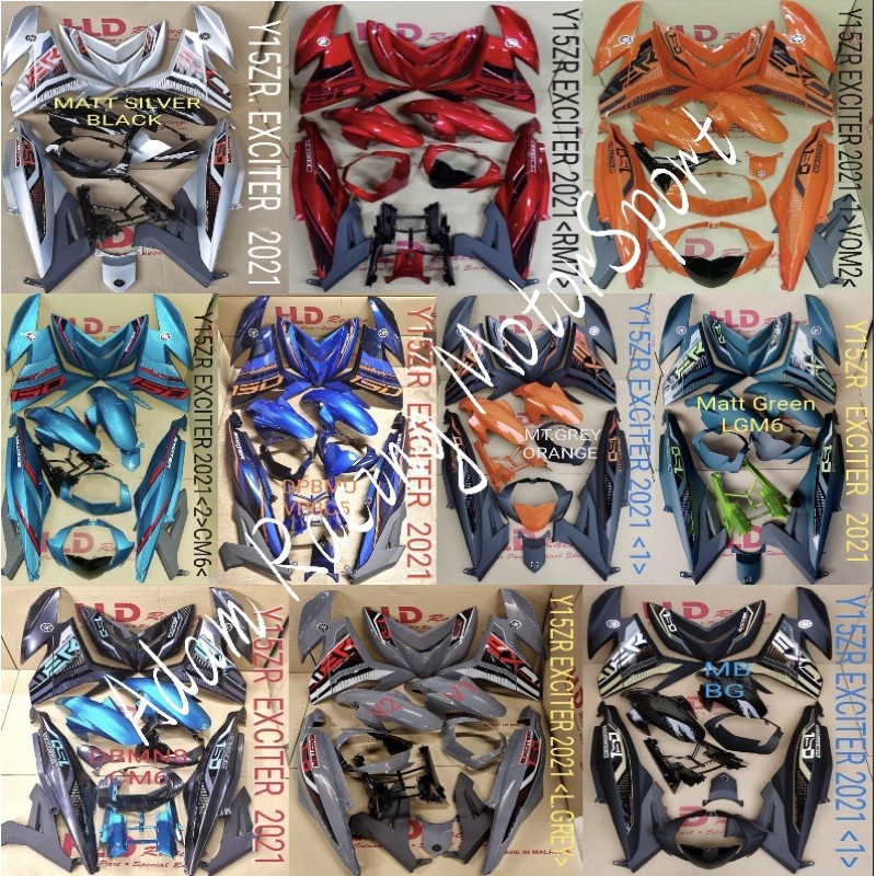Ready Stock HLD Coverset Yamaha Y15ZR V2 Exciter 2021 Sticker Tanam ...