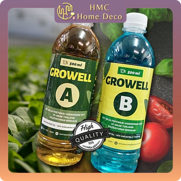 HMC (500ml x2) Baja AB Growell AB Fertilizer Liquid Hidroponik ...