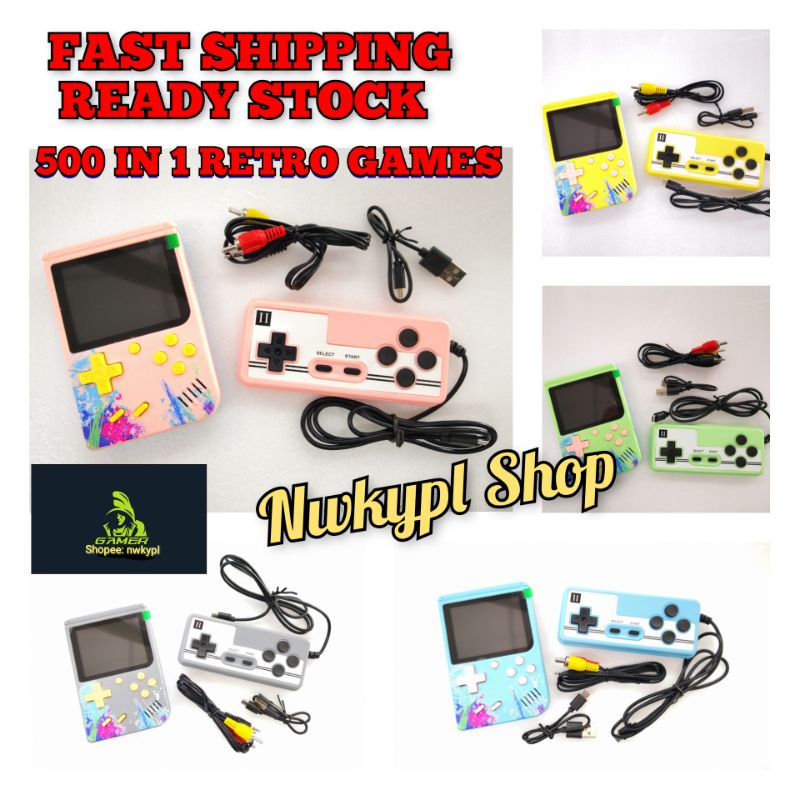 GAMEBOY RETRO 500 IN 1 GAMES CONSOLE / MINI FC HANDHELD / CLASSIC GAMES ...