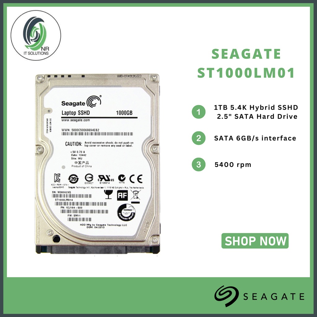 Seagate ST1000LM014 1TB Hybrid SSHD 2.5 inch SATA Laptop Hard Disk ...
