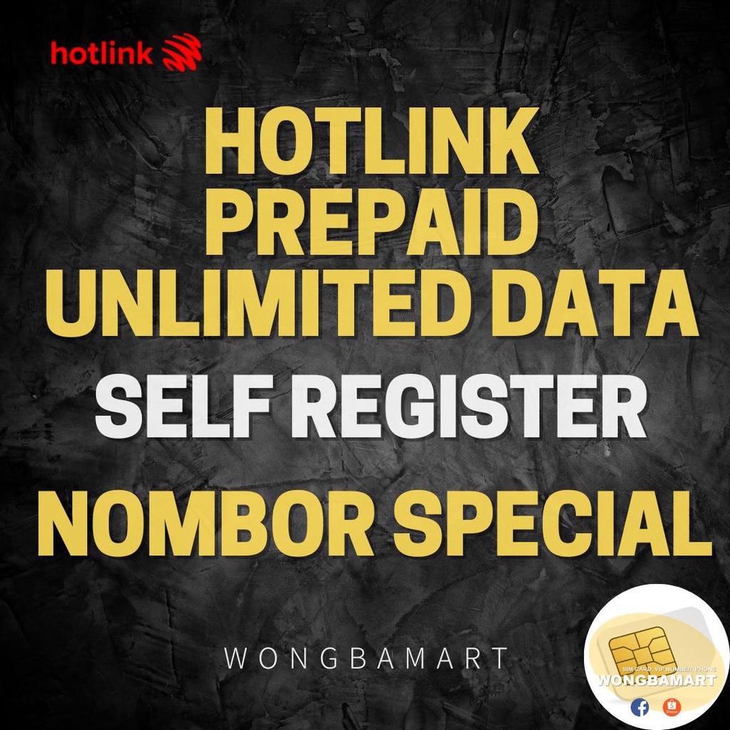 Hotlink unlimited data vip number hotlink prepaid self register (vh2 ...