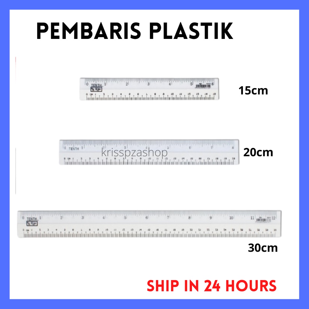 Pembaris Plastik Ruler Plastic 1pcs | Shopee Malaysia