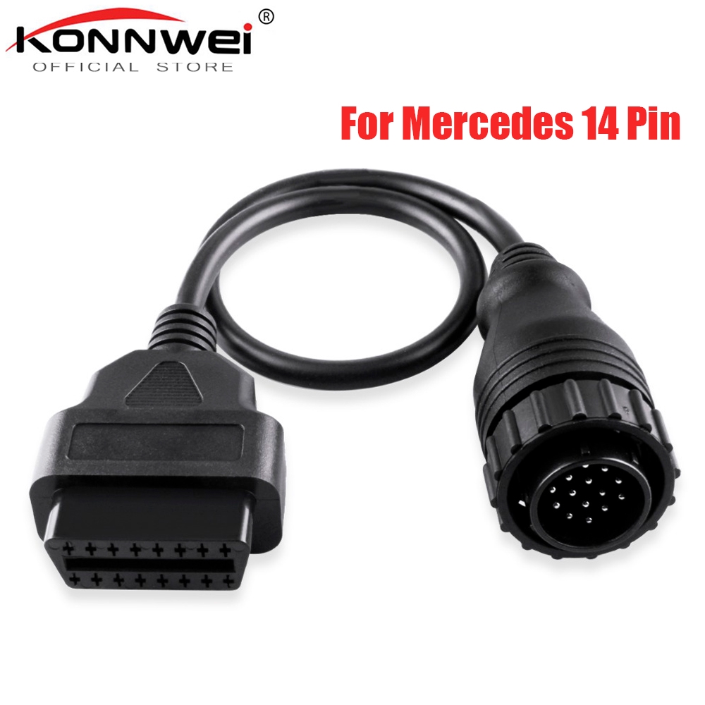 For MERCEDES BENZ Sprinter 14 Pin to 16 Pin OBD 1 2 Diagnostic Scanner ...