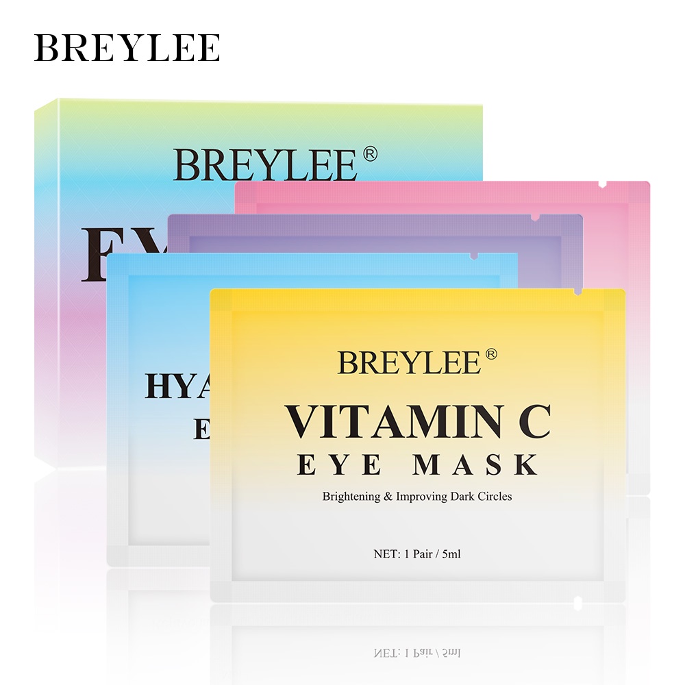 BREYLEE Eye Mask Vitamin C Whitening Hyaluronic Acid Rose Retinol Anti ...