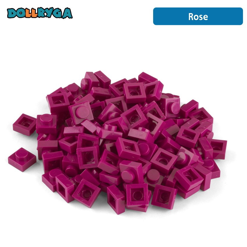 DOLLRYGA 100pcs/lot DIY Blocks Building Bricks Thin 1x1 Educational ...